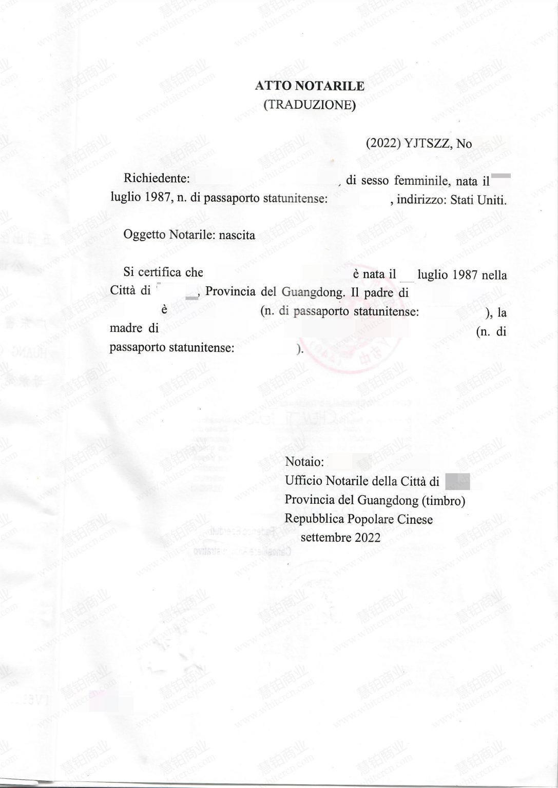 Notary Service in Beijing - Whiter consulting